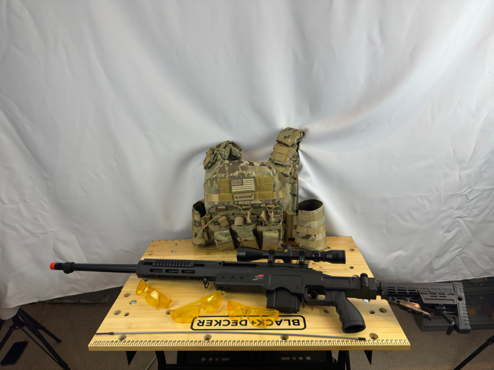 Lancer tactical sniper with plate carrier | HopUp Airsoft