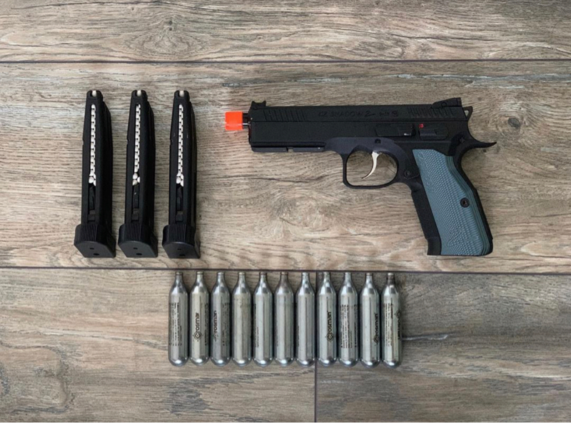 SOLD ASG Shadow 2, Mini grenade launcher, red dot, Shadow 1/SP-01 parts ...