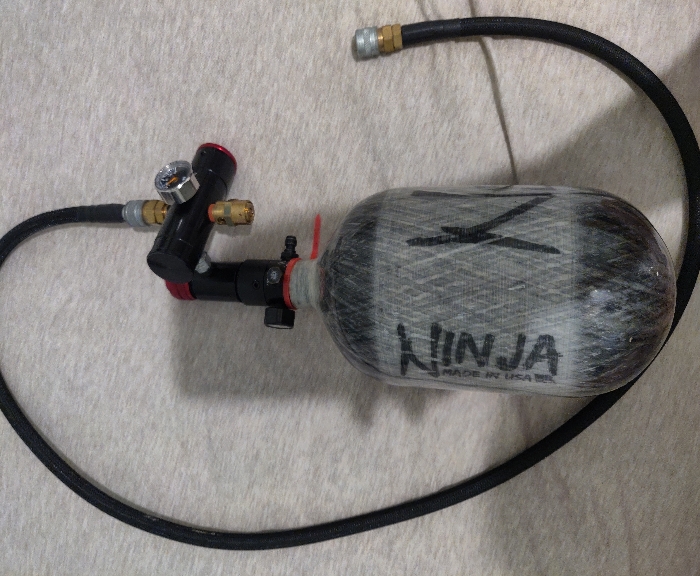 SOLD Ninja carbon fiber hpa tank and reg | HopUp Airsoft