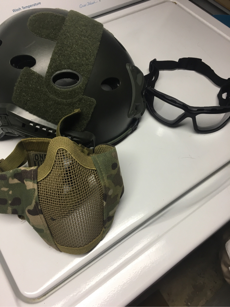SOLD Full Head Setup, mask goggles helmet | HopUp Airsoft