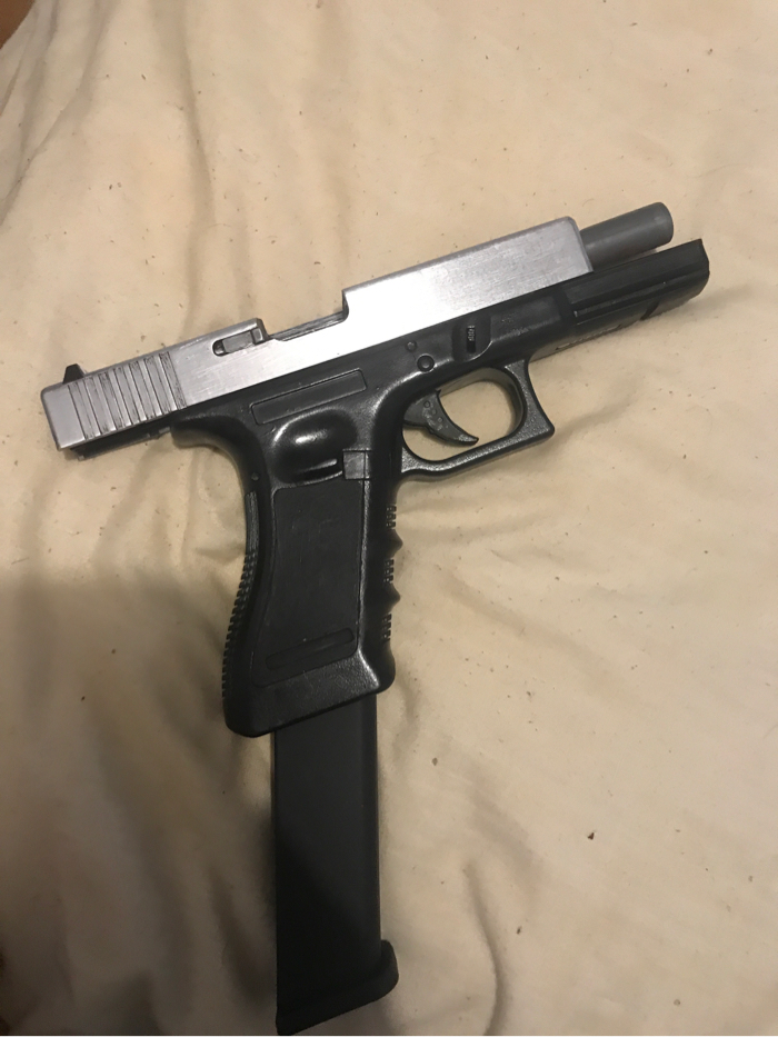 SOLD WE-TECH GLOCK 18 “CHROME” (RARE) | HopUp Airsoft