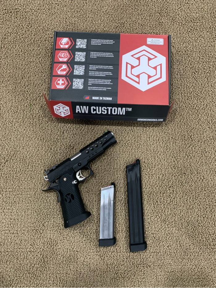 SOLD AW custom full auto select fire hi capa (w/ extended mag) | HopUp ...