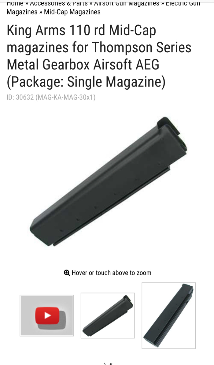 SOLD WTB Thompson Mags | HopUp Airsoft