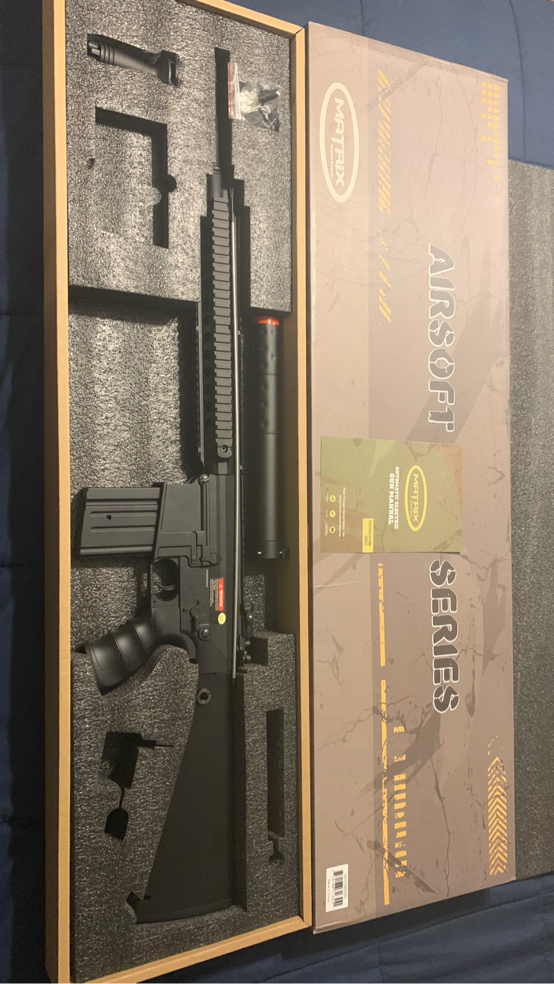 SOLD Matrix Full Size SR25 Precision Rifle Airsoft AEG | HopUp Airsoft