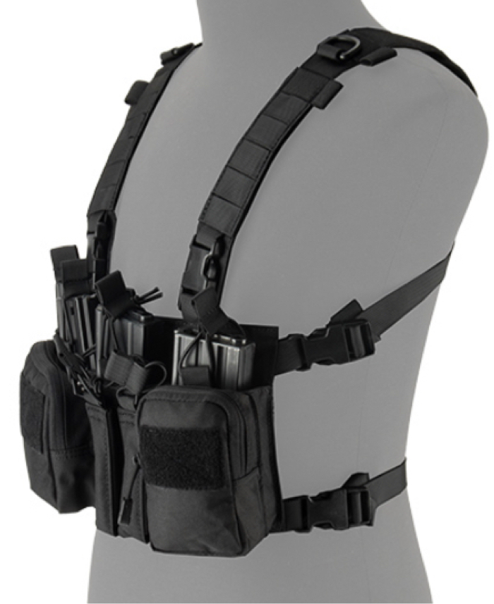 SOLD 🔥 D3CR-H Heavy Chest Rig(Color: Black ) | HopUp Airsoft