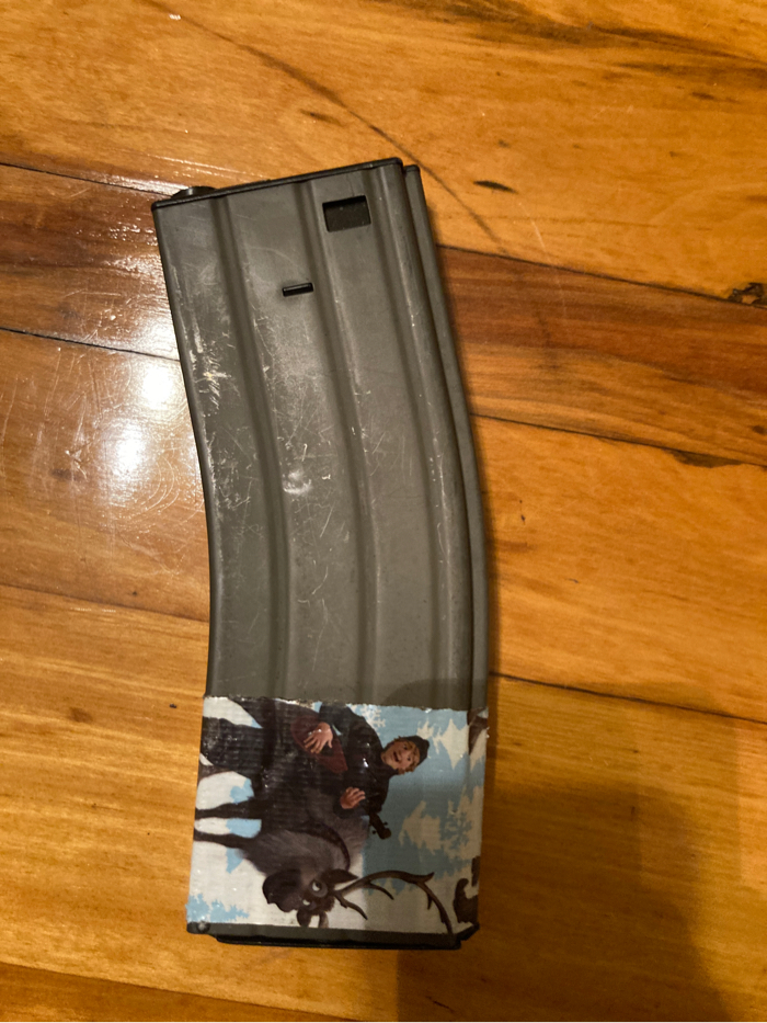 Extended m4 ar15 m16 mag with tip cord | HopUp Airsoft